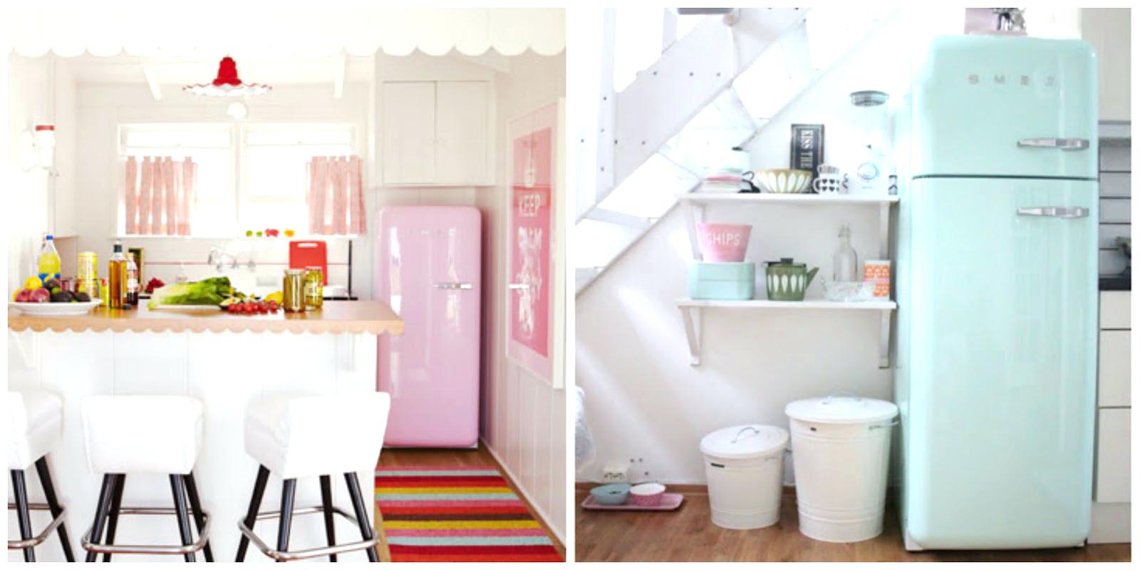 Frigo vintage pastel - L'electronique à la maison
